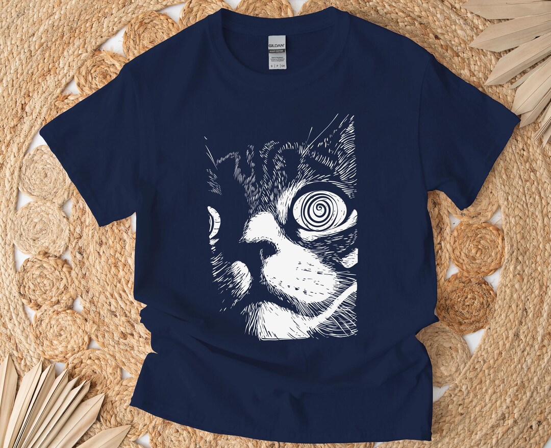 Psychedelic Cat Shirt, Funny Punk Cat Tshirt, Metal Gothic Cat Tee - Etsy