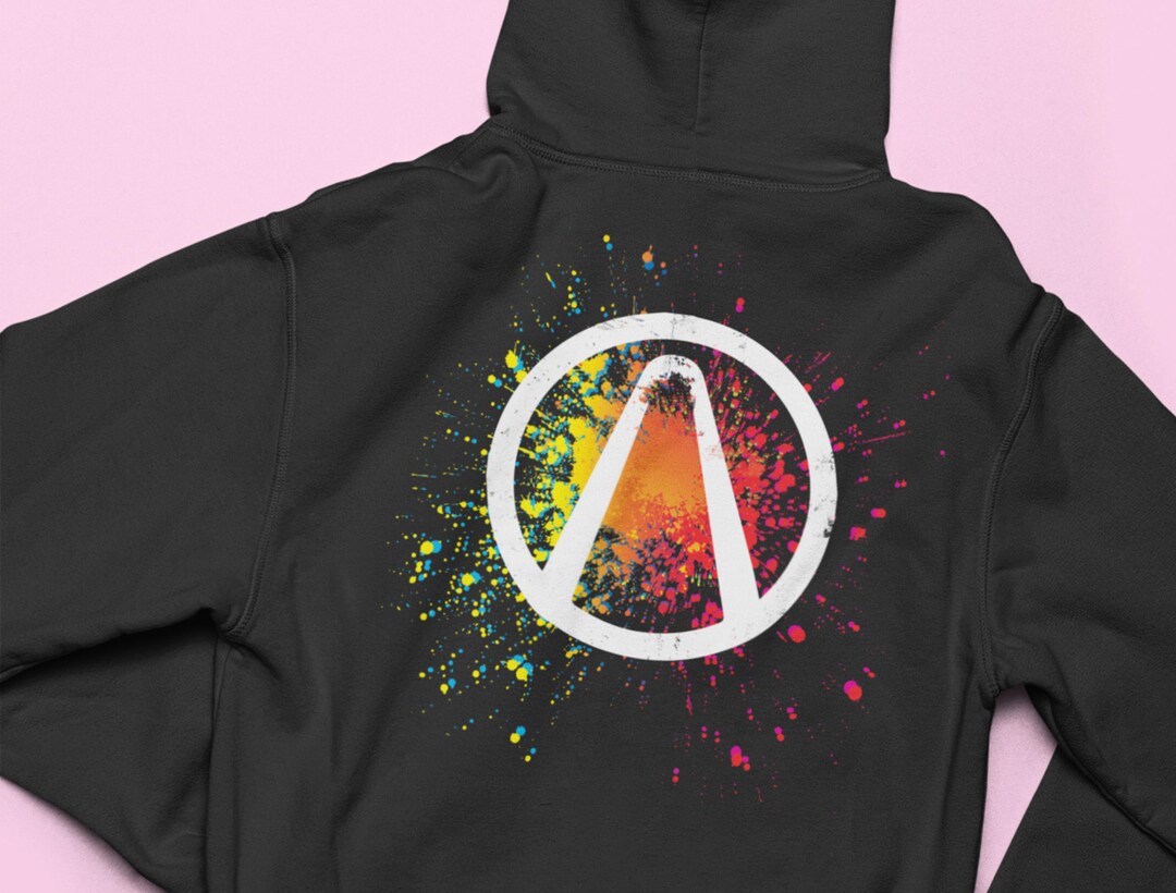 Borderlands Vault Hunter Symbol Colorful Paint Splatter Unisex Full Zip ...