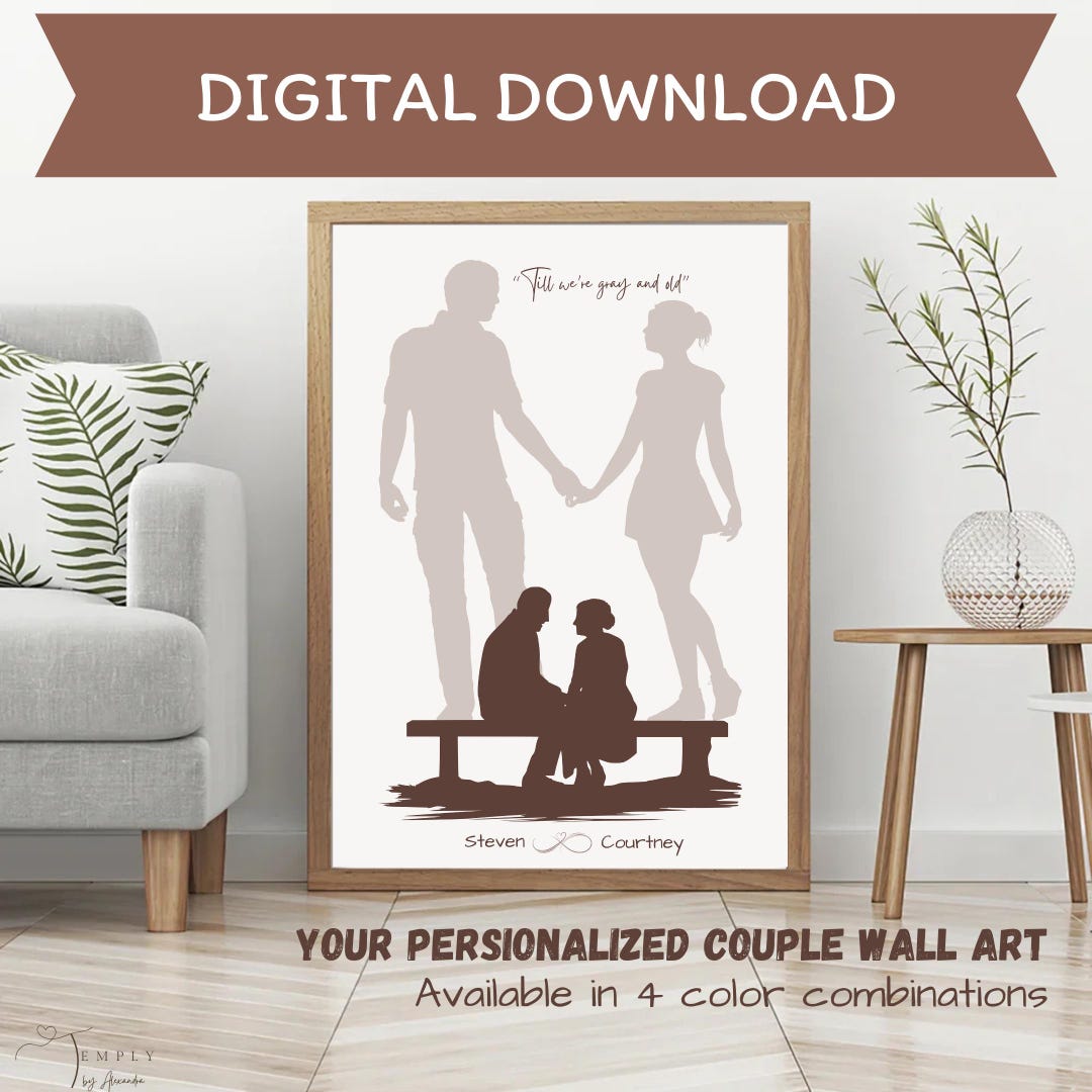 Personalized Couple Wall Art Printable Valentine Poster for Couple ...