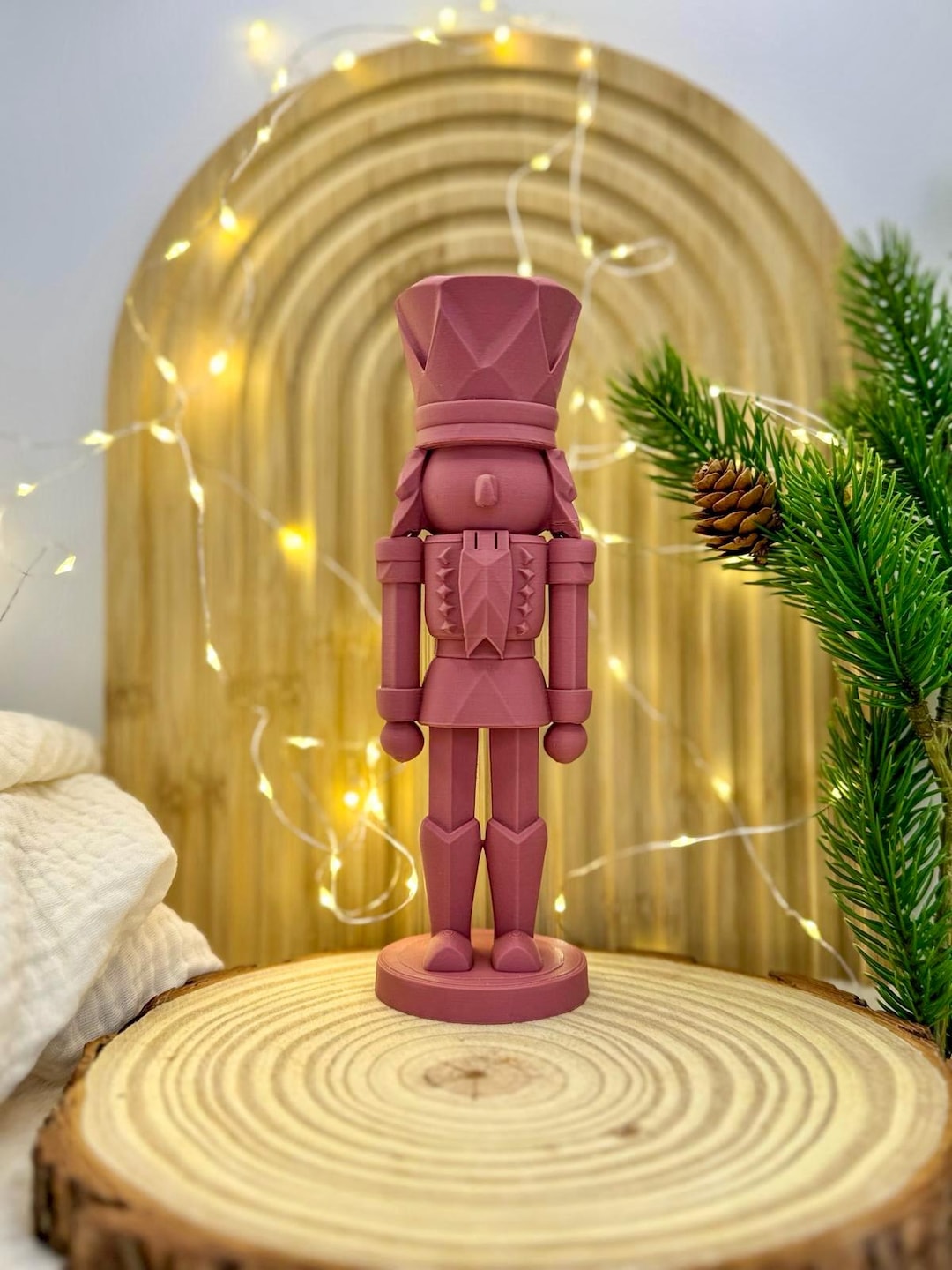 Nutcracker Ornament Figurine Low Poly Christmas Wintertime Customizable ...