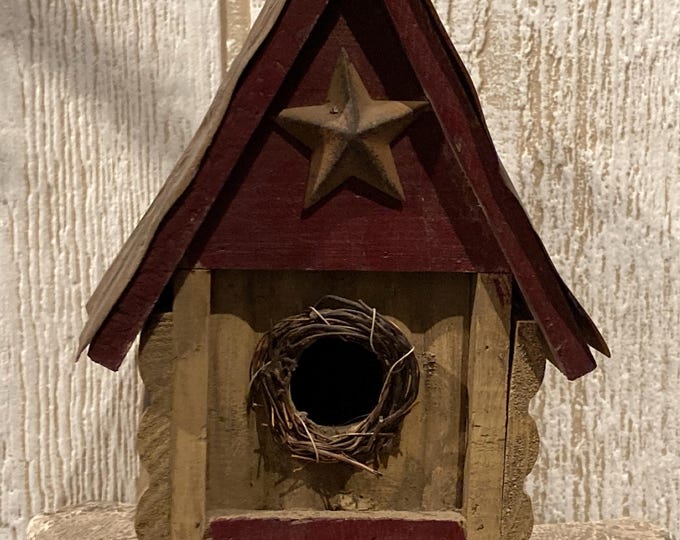 Rustic Country Wood Birdhouse - Etsy