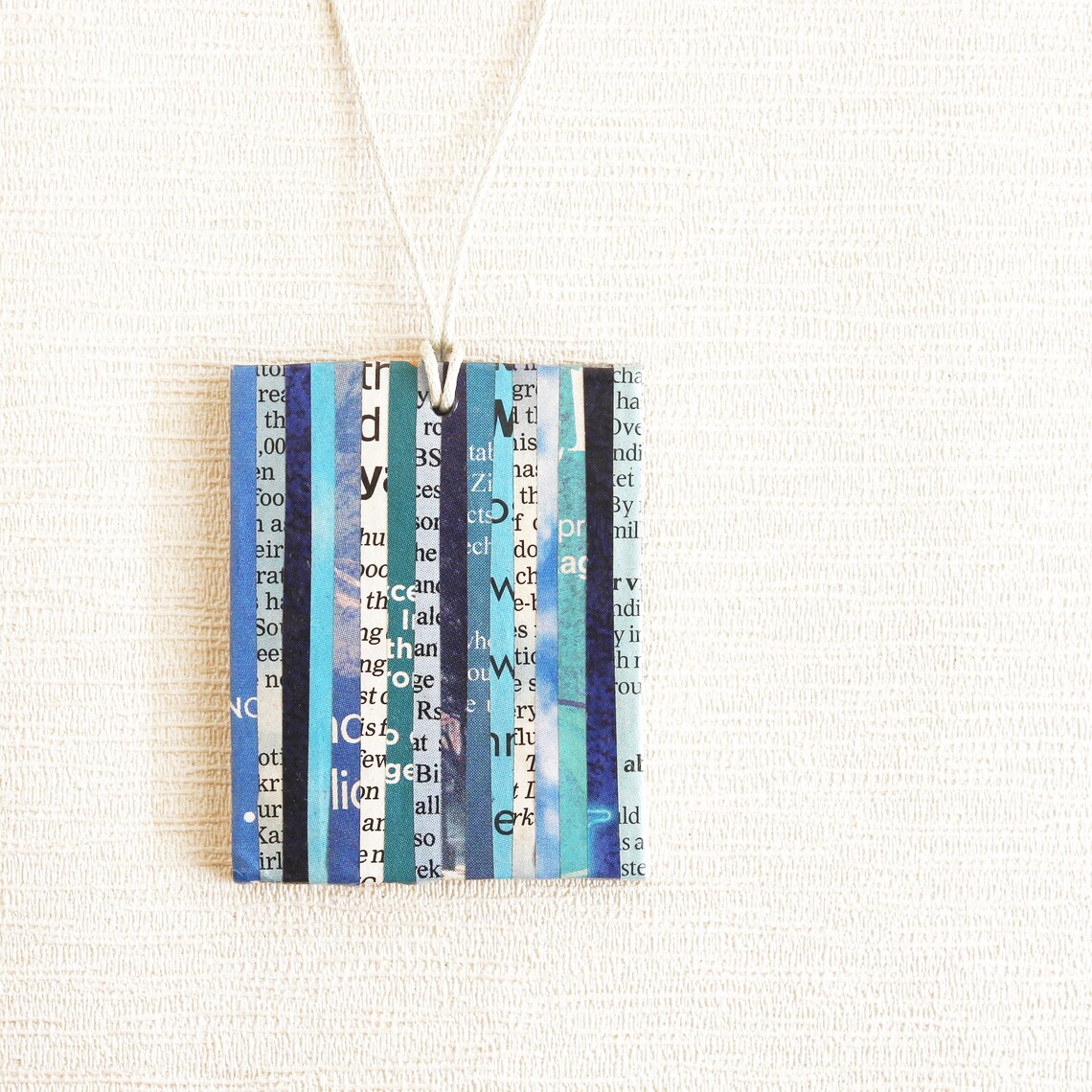 Melodic Newspaper Necklace Gift for Teacher Newspaper Jewelry ...