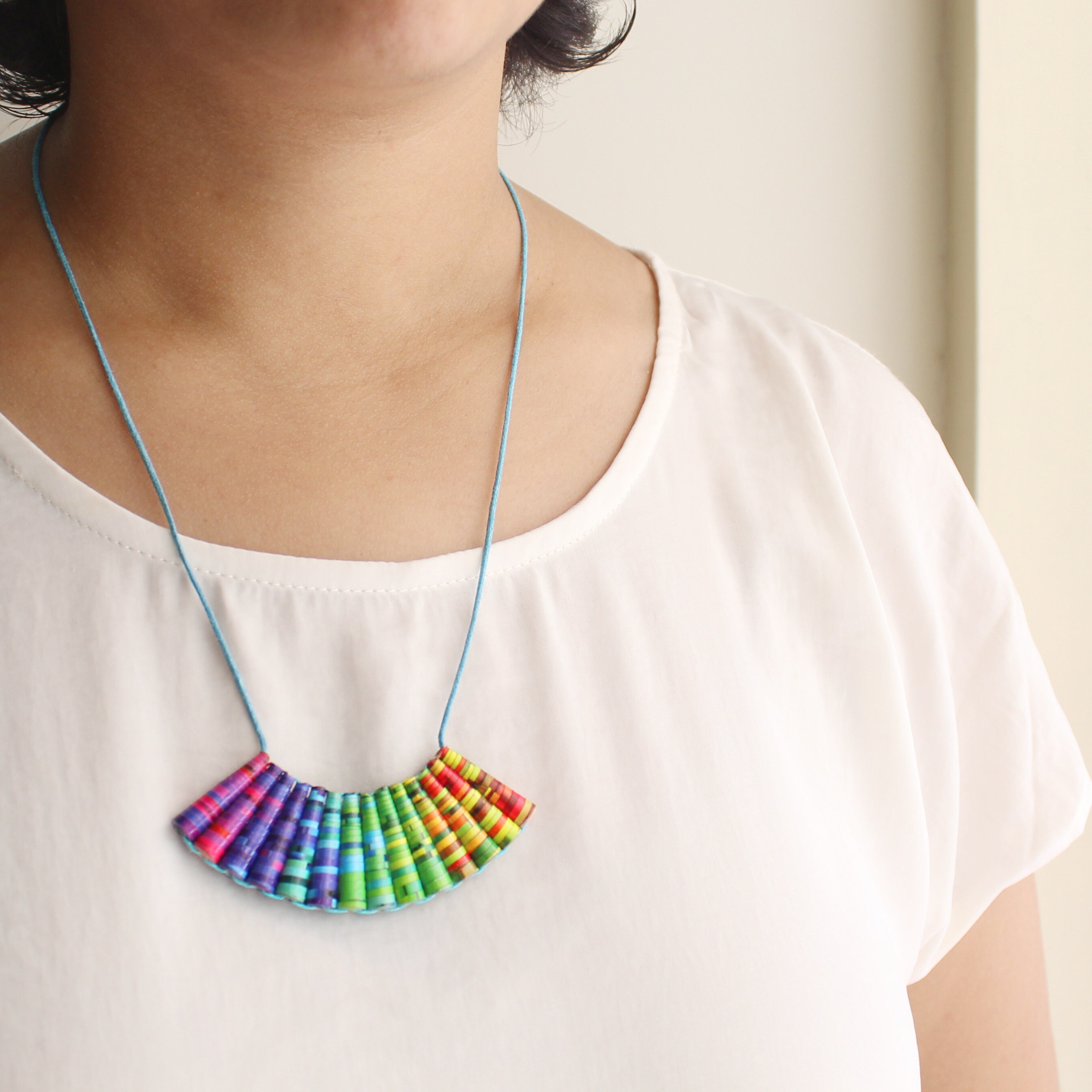 Sunny Rainbow Necklace Colorful Spring Necklace Gay Pride LGBT Jewelry ...