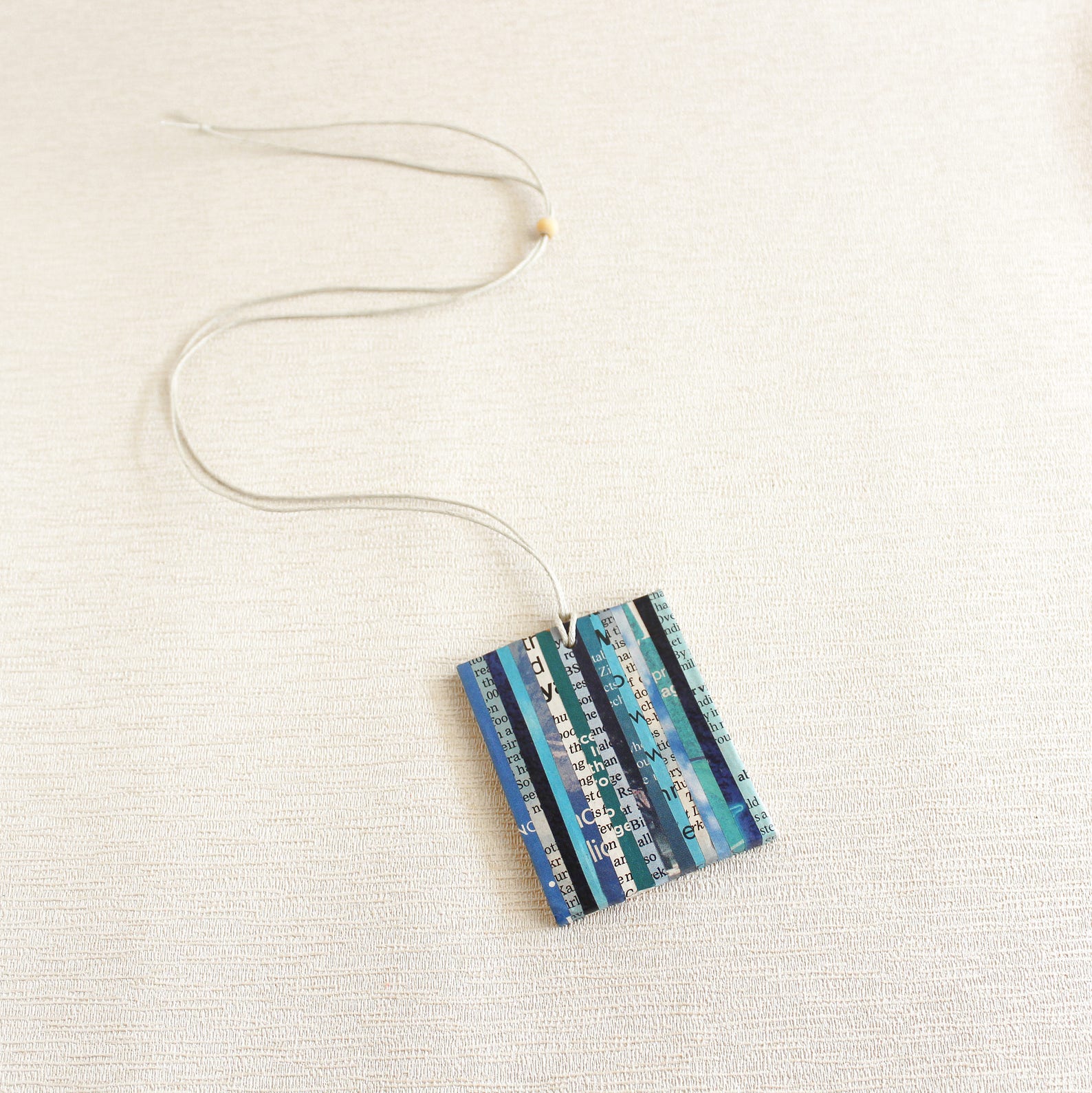 Melodic Newspaper Necklace Gift for Teacher Newspaper Jewelry ...