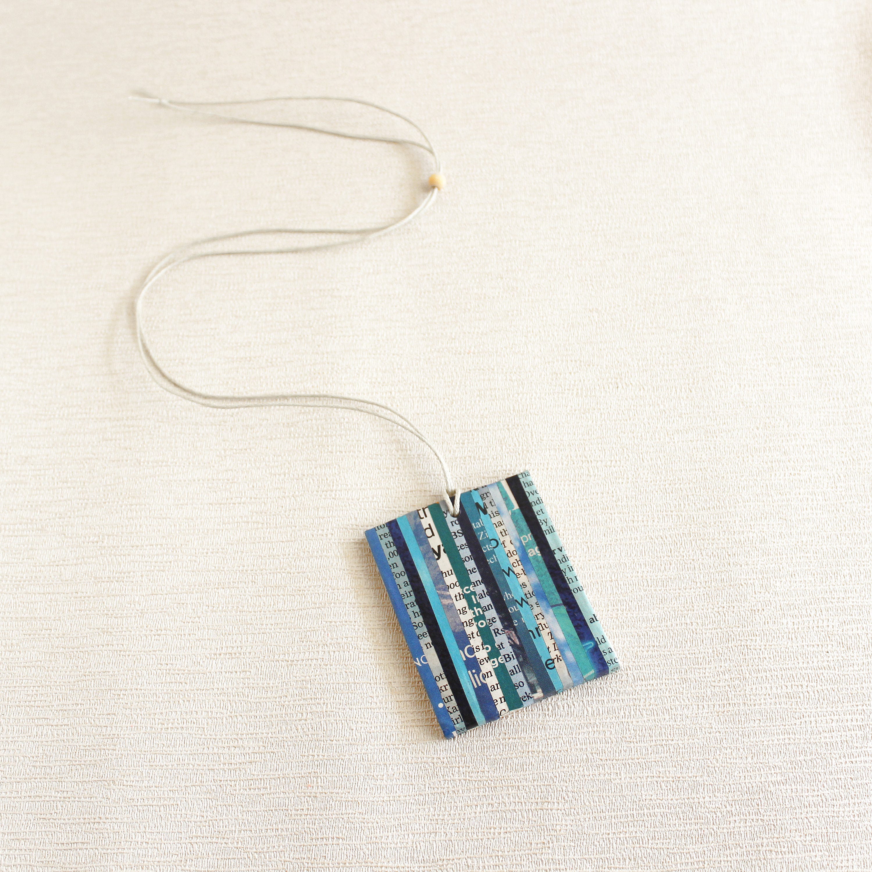 Melodic Newspaper Necklace Gift for Teacher Newspaper Jewelry ...