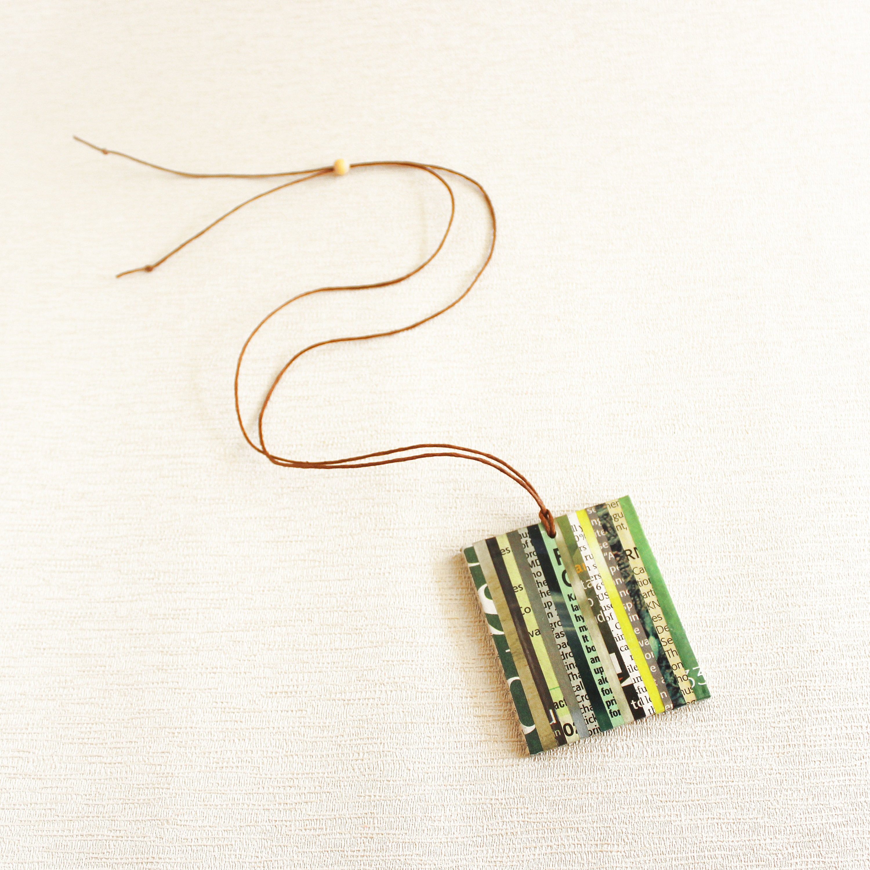 Tropic Newspaper Necklace Earth Friendly Jewelry - Etsy