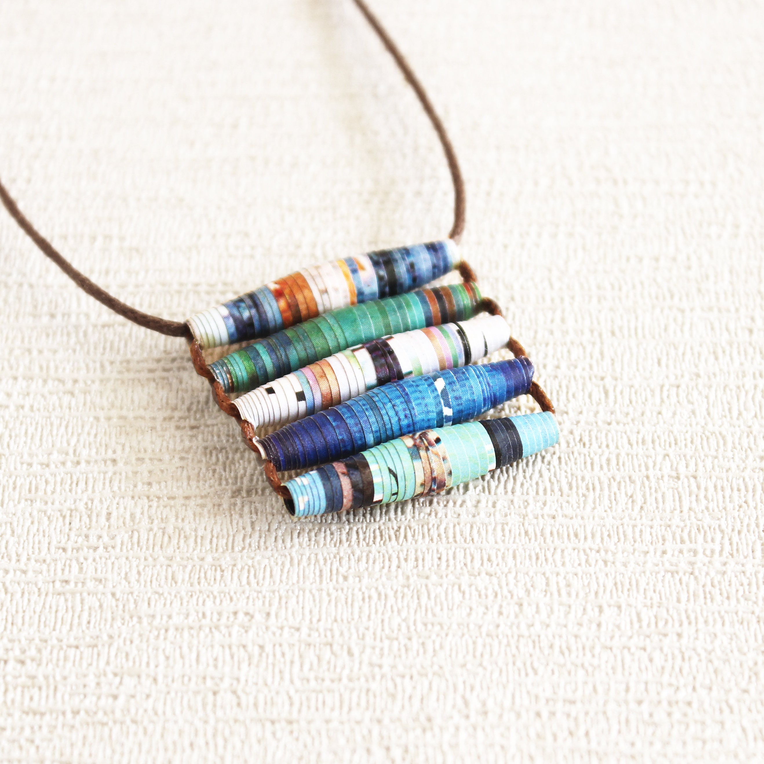 Travel Magazine Necklace Creative Necklace Sustainable Gift Funky ...