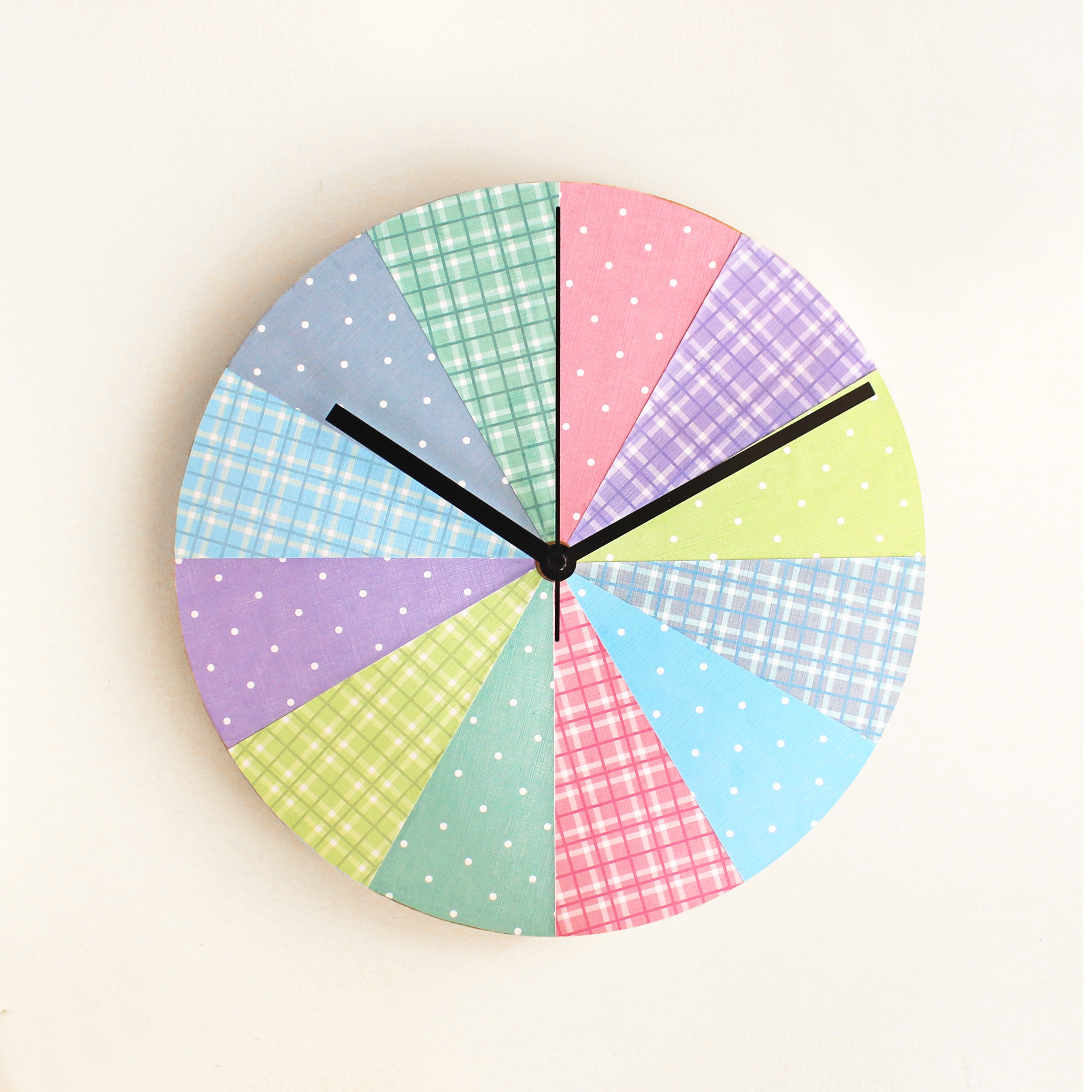 Happy Pastels Wall Clock Bohemian Spring Home Decor 10 - Etsy
