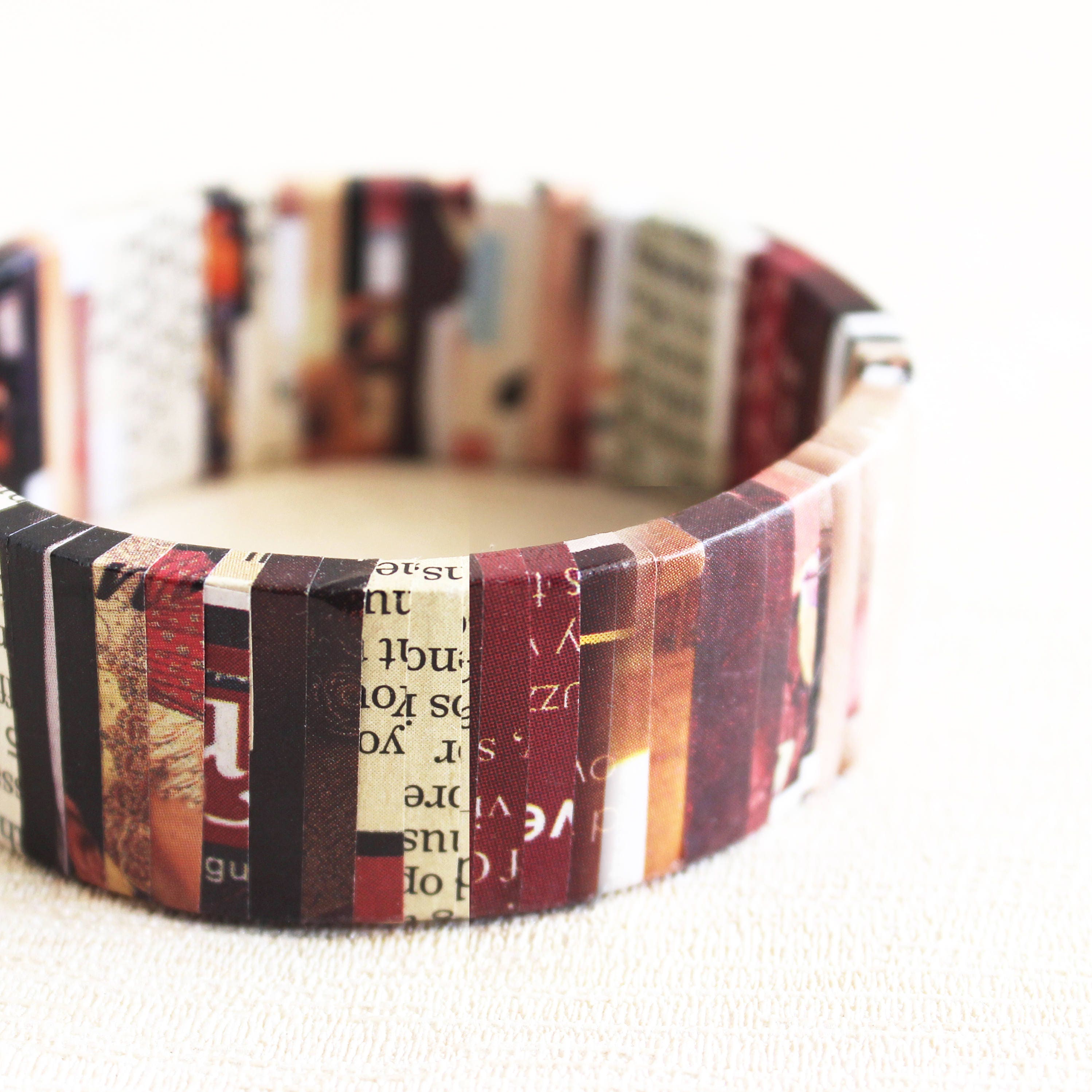 Nostalgic Newspaper Bracelet Bohemian Bracelet Gift for Bookworm ...
