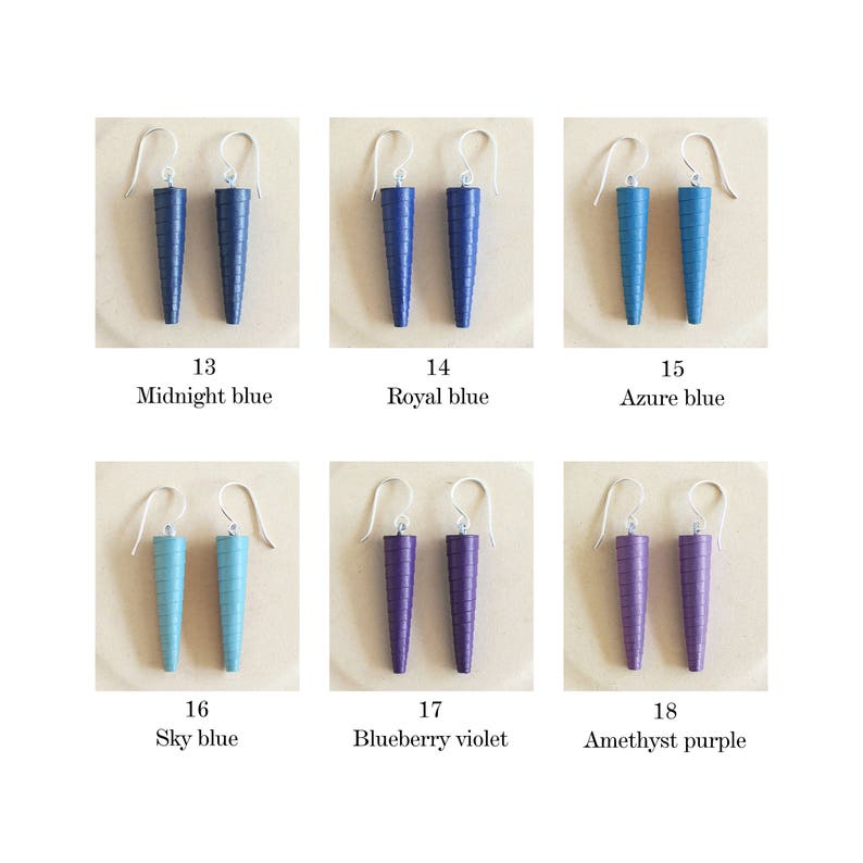 Solid Color Earrings Colorful Dangle Earrings Creative Earrings Modern ...