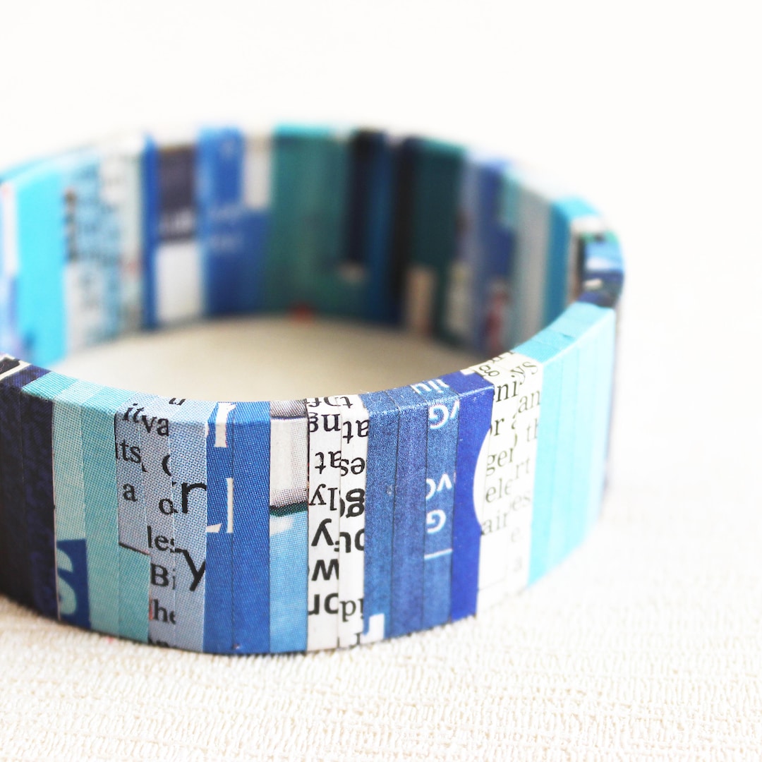 Melodic Newspaper Bracelet Cool Gift for Nerd Eco Jewelry Gift for ...