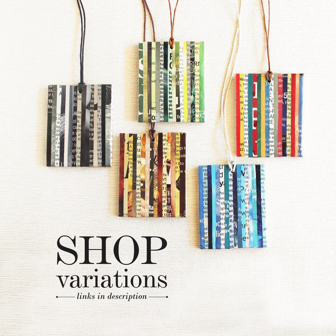 Nostalgic Newspaper Necklace Bookworm Gift Big Bold Pendant Necklace ...