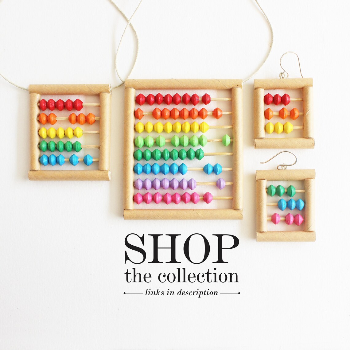 Jumbo Abacus Necklace Quirky Gift Math Jewelry Creative Gift Colorful ...