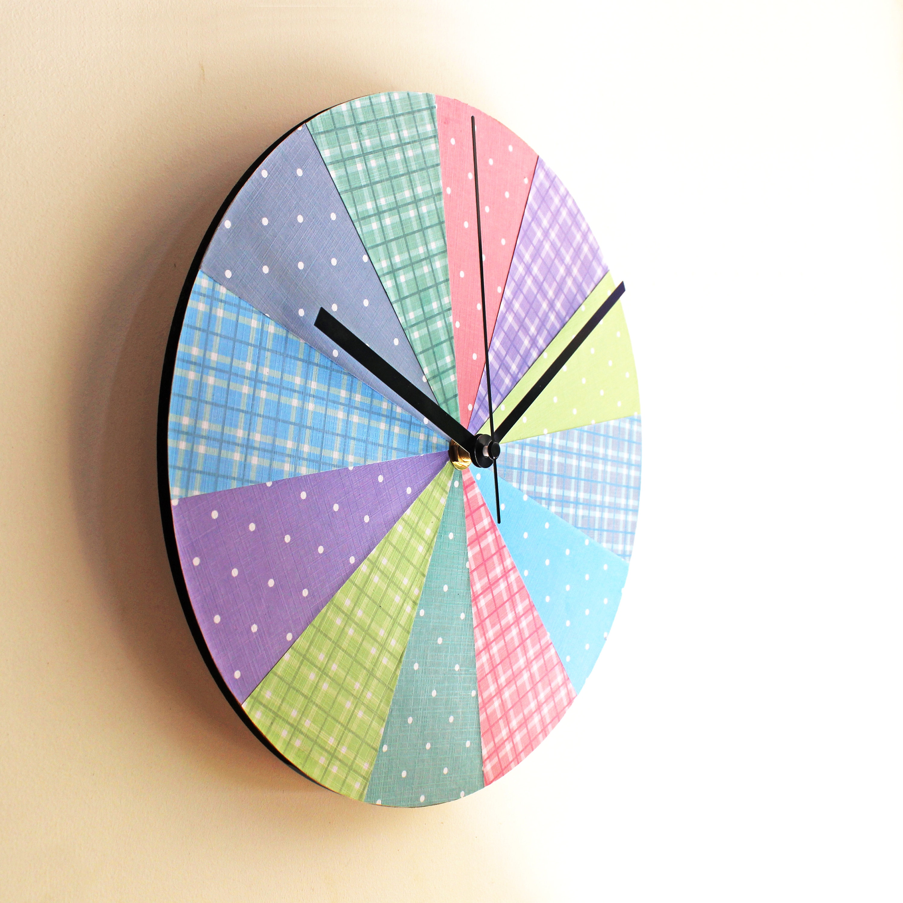 Happy Pastels Wall Clock Bohemian Spring Home Decor 10 - Etsy