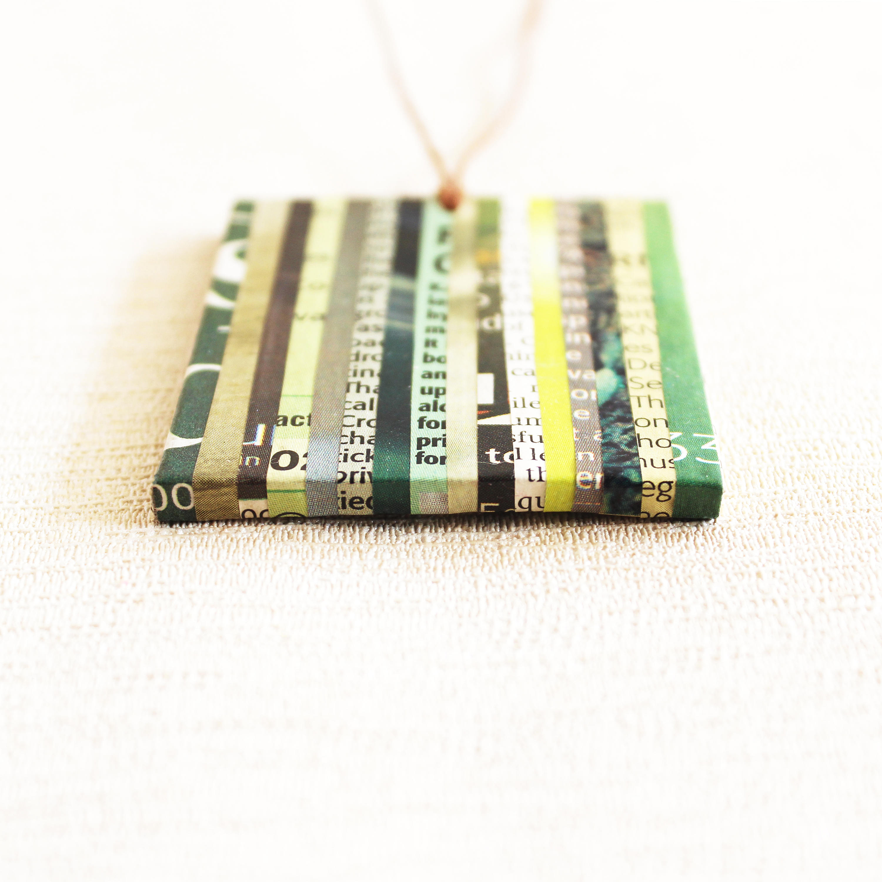 Tropic Newspaper Necklace Earth Friendly Jewelry - Etsy