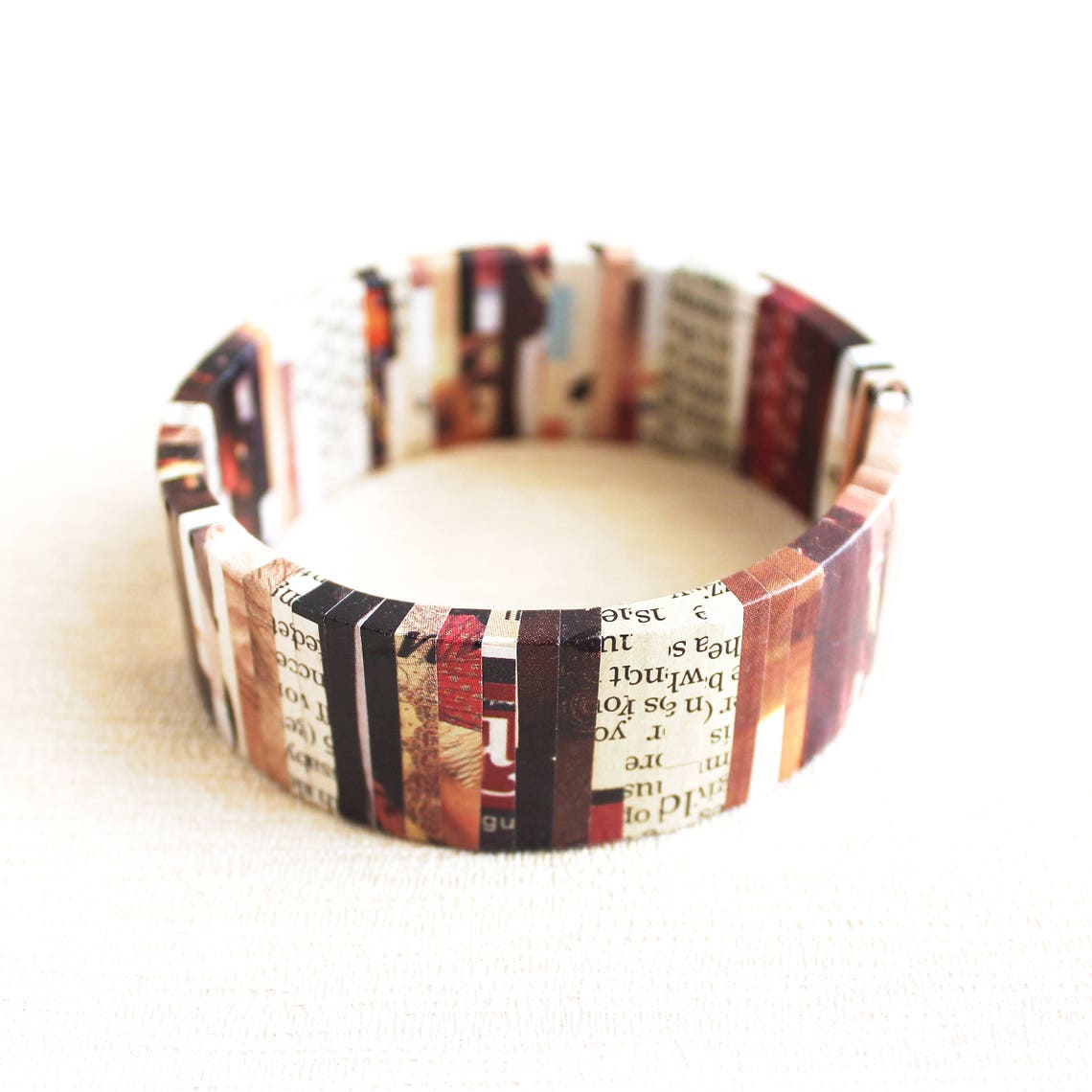 Nostalgic Newspaper Bracelet Bohemian Bracelet Gift for Bookworm ...