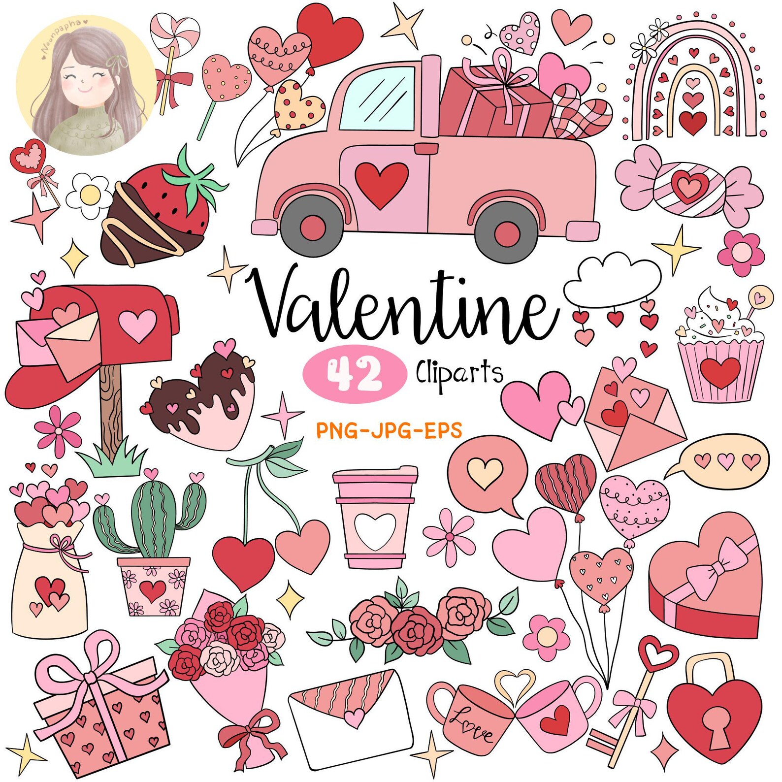 Cute Valentine Love Valentine Clipart Doodle Clipart Valentine Clipart ...