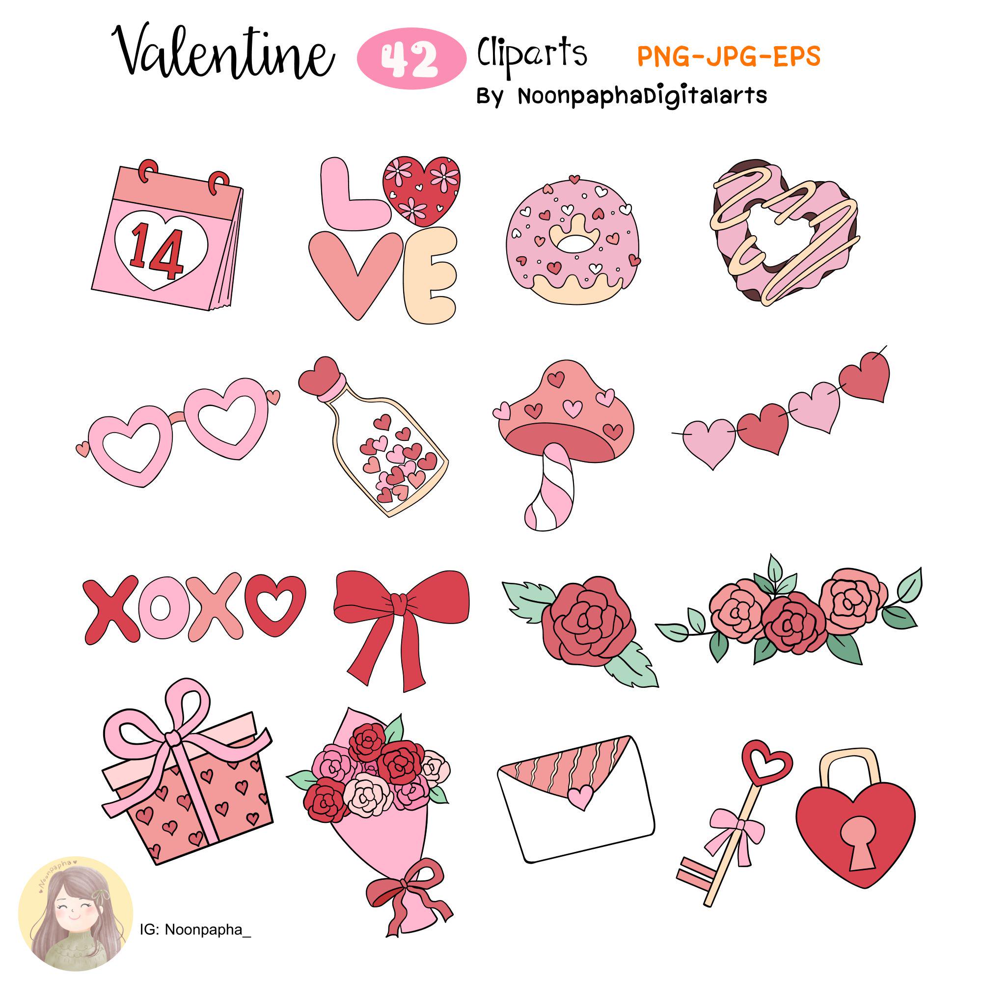 Cute Valentine Love Valentine Clipart Doodle Clipart Valentine Clipart ...