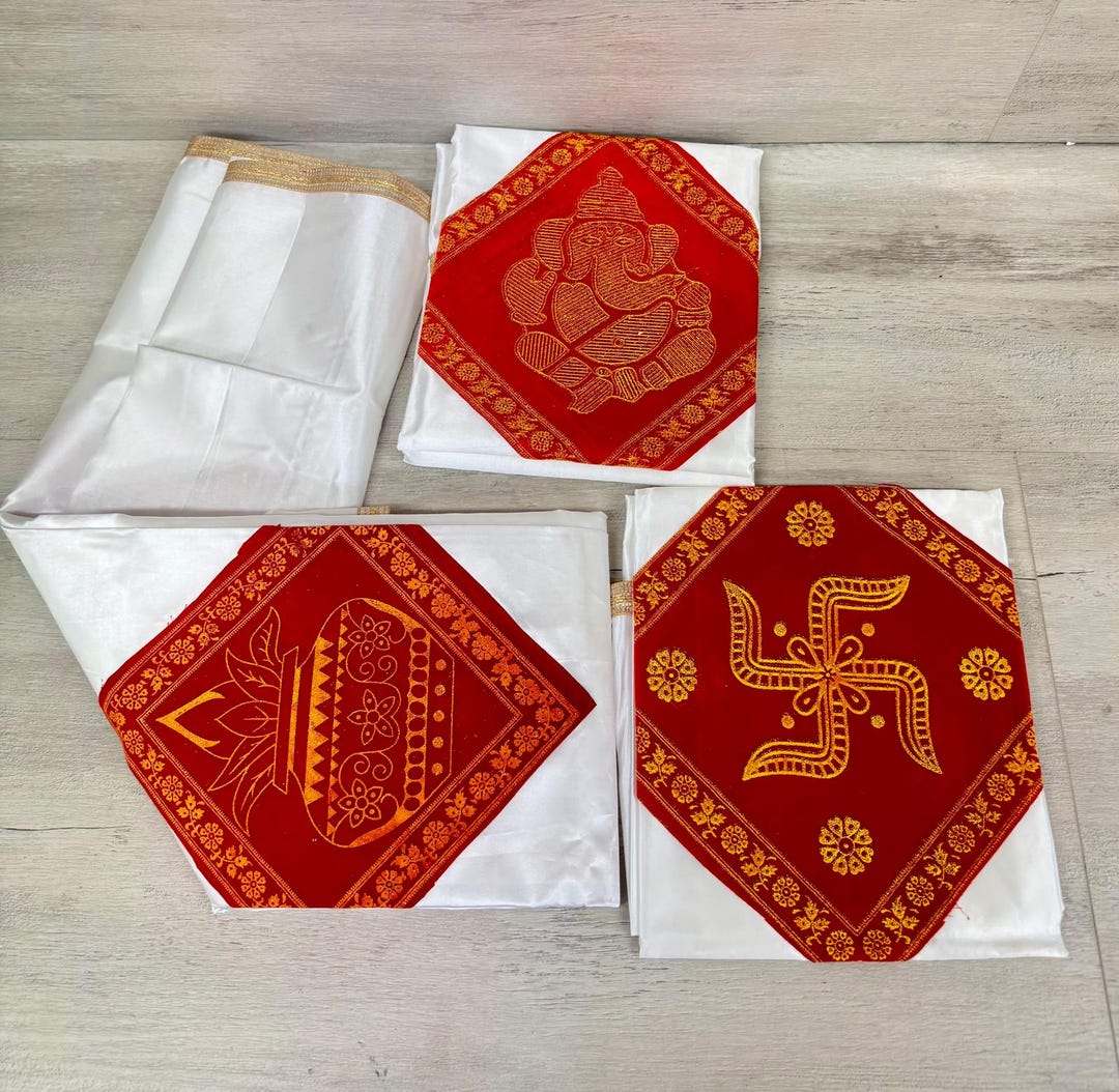 Wedding Antarpat 1.75 Meter | White Hindu Marriage Antarpat | Temple ...