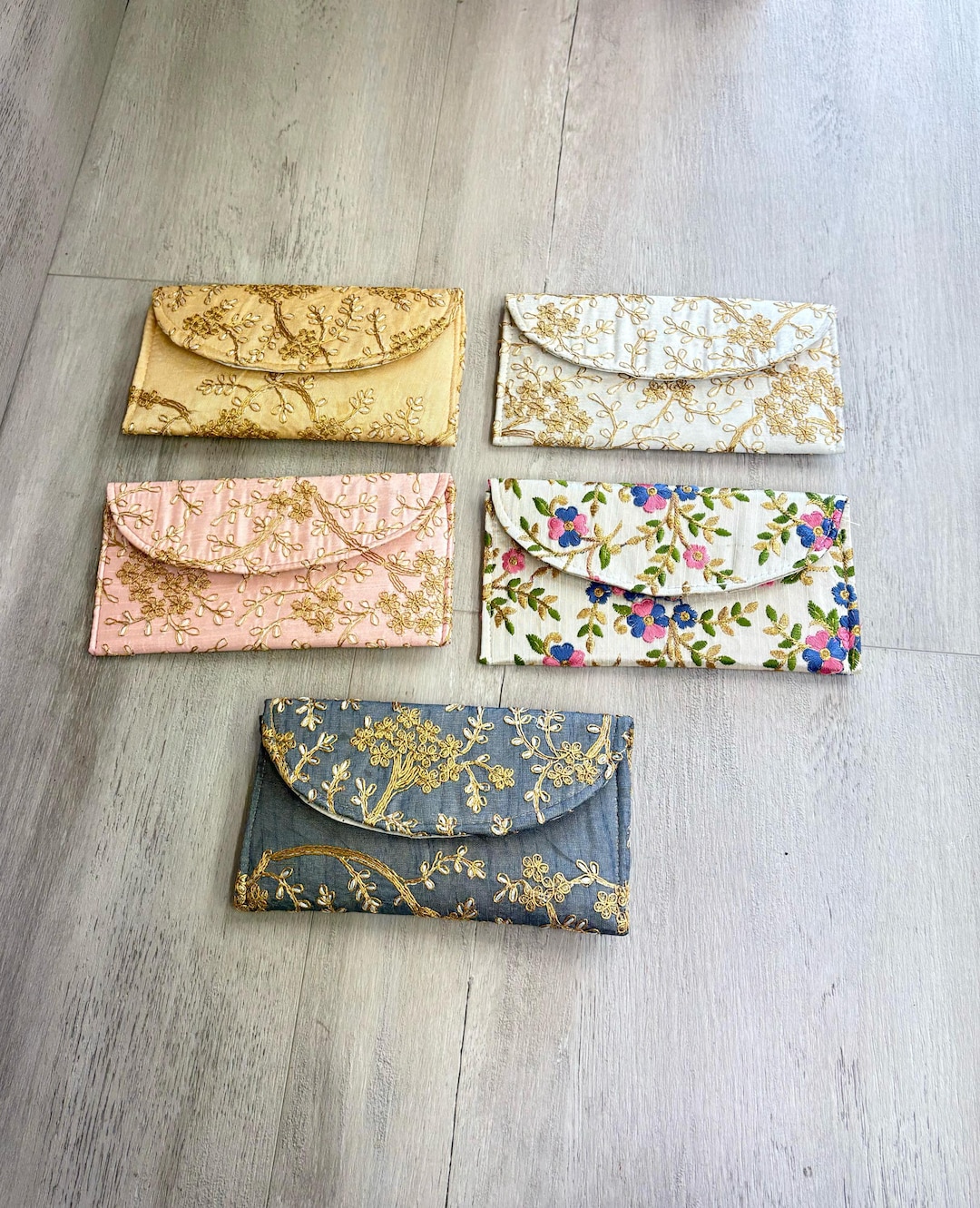 Pastel Embroidered Cash Envelope, Handmade Shagun Lifaafa, Indian ...