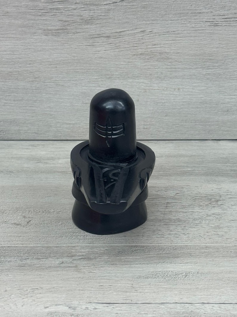 Black Stone Shivling – Sacred Shiva Lingam for Pooja & Abhishek - Etsy