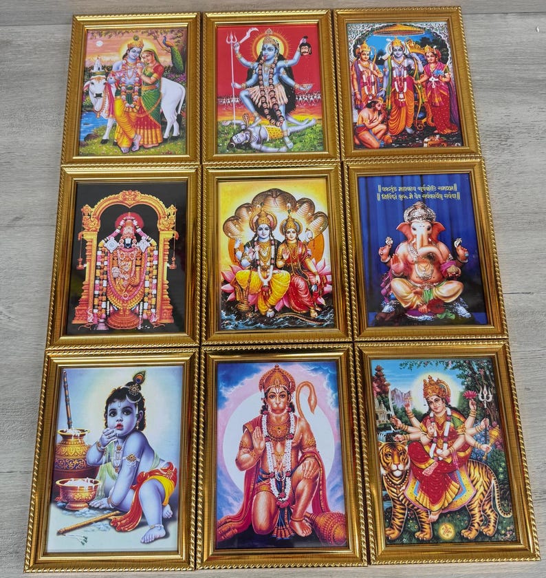 Buy Hindu God Photo Frame 6x8 Inch | Pooja Room Decor Online in India ...