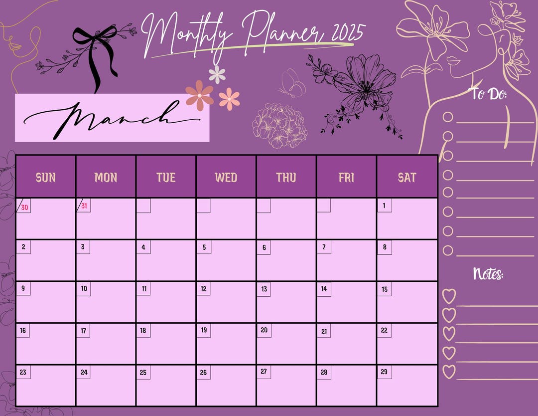 March Digital Planner - Etsy