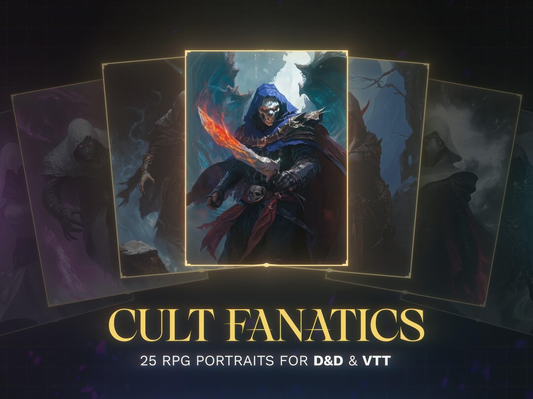 DND Character Art – Cult Fanatic Fantasy Portraits for Vtts & Ttrpgs - Etsy