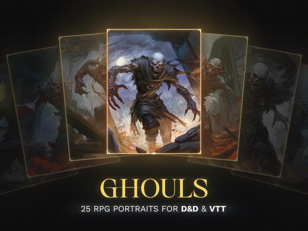 DND Character Art – Unique Ghoul RPG Portraits | Undead Monster Icons ...
