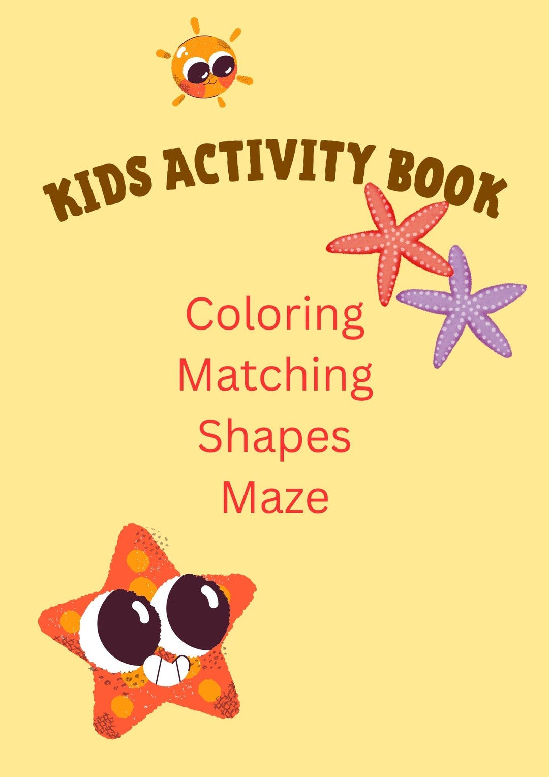 Printable Kids Activity Book - Etsy