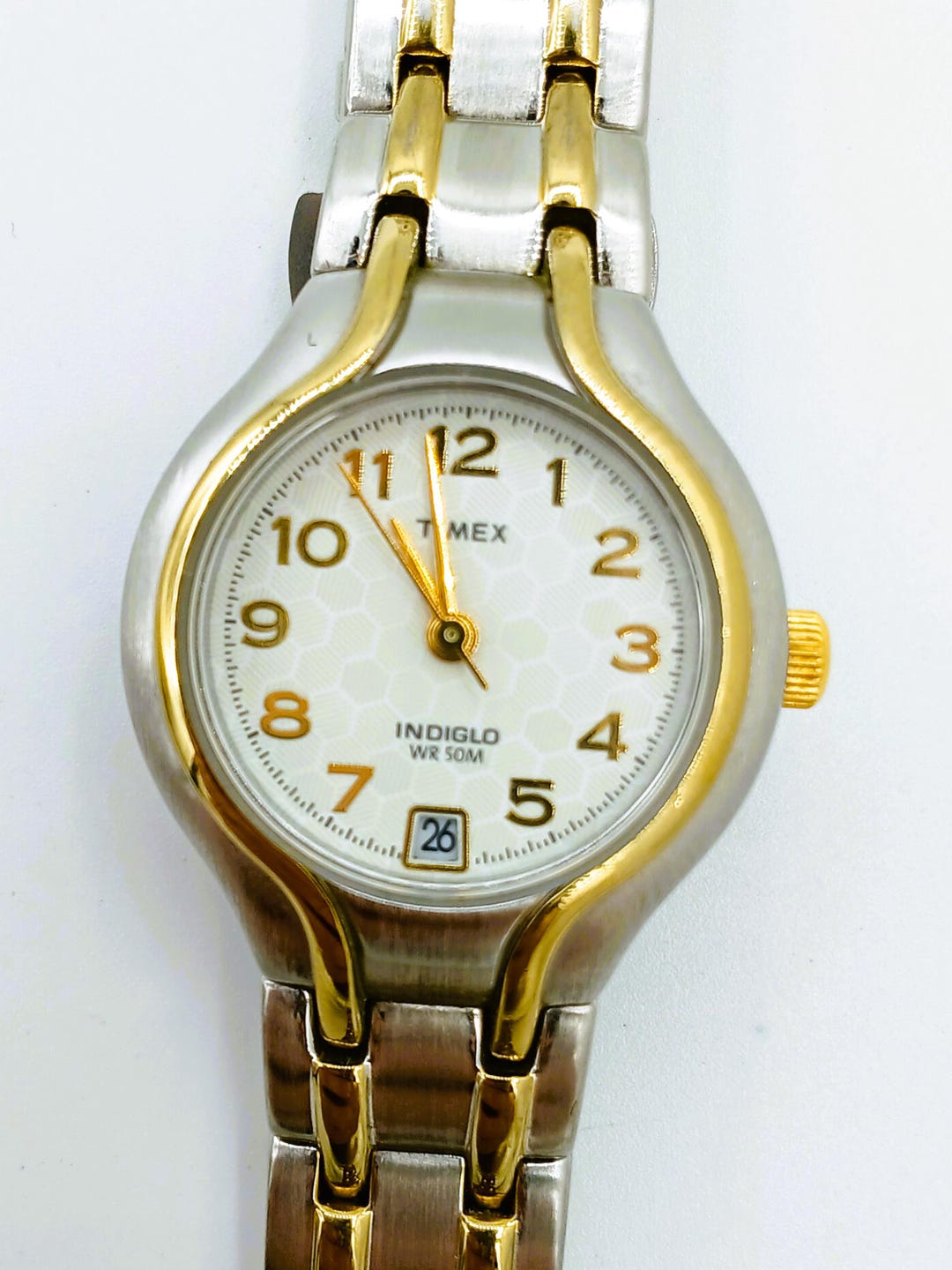 Timex Indiglo Watch Two Tone Wr50m - Etsy