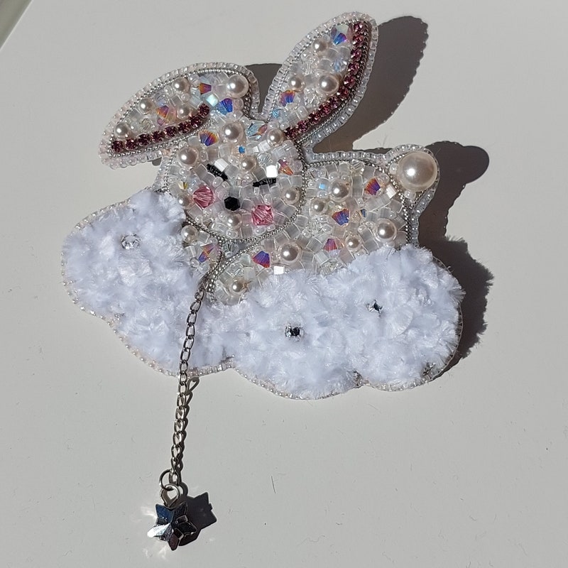 White Rabbit Brooch - Etsy