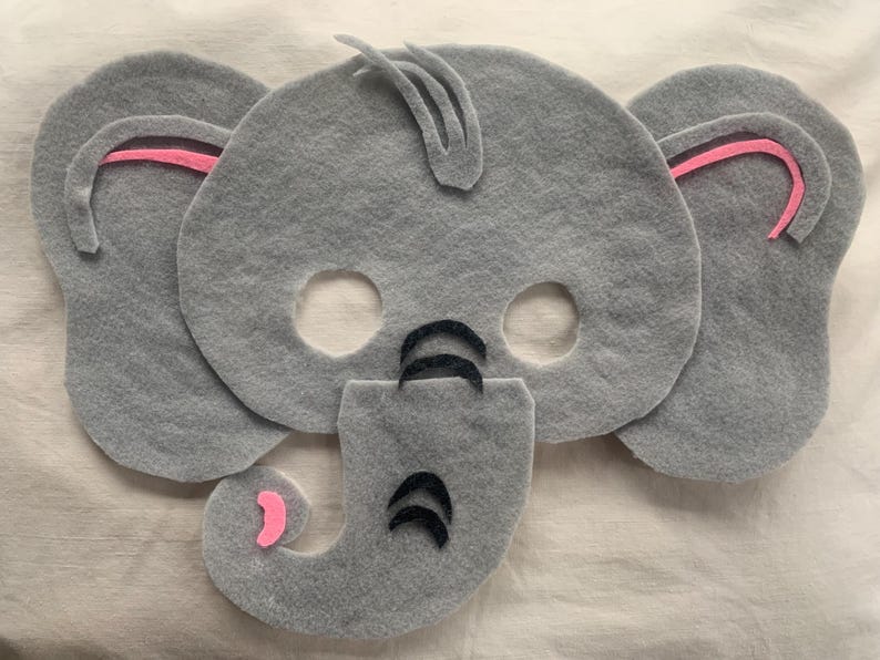 Printable Elephant Mask Template - Kids Craft - Etsy