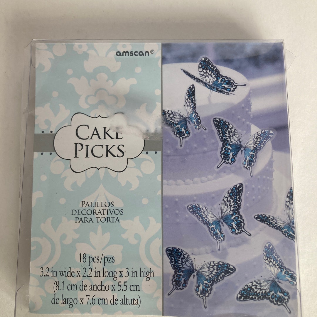 Butterfly Cake Picks Birthday Anniversary Wedding Cake Topper ...