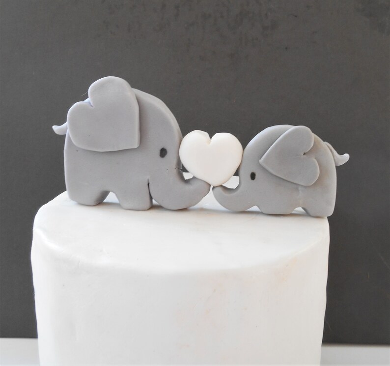 Elephant Parent and Baby Cake Topper Celebration Party Sugar - Etsy