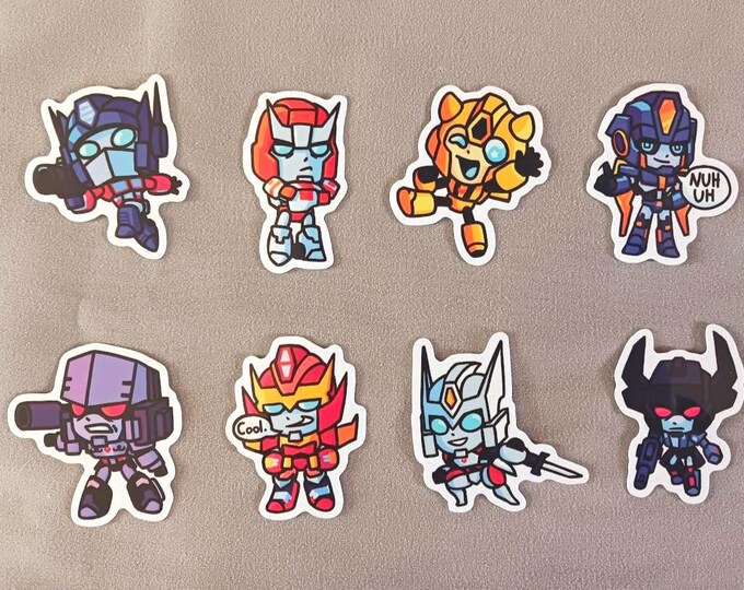 Chibi Transformers Poses 2" Vinyl Sticker - Etsy