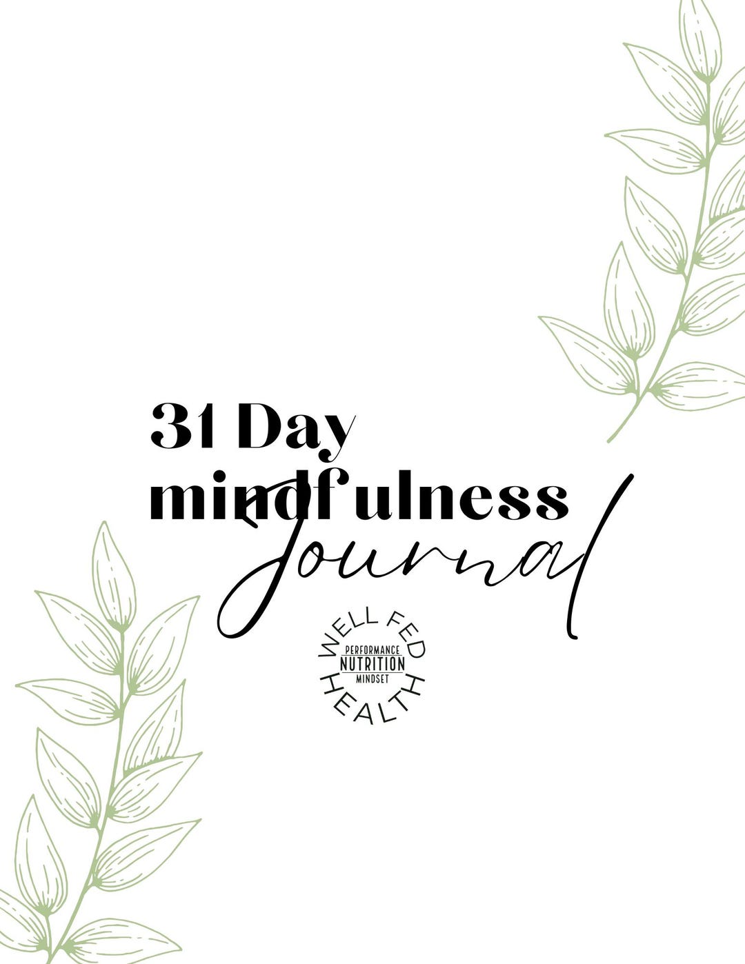 31 Day Mindfulness Journal printable - Etsy