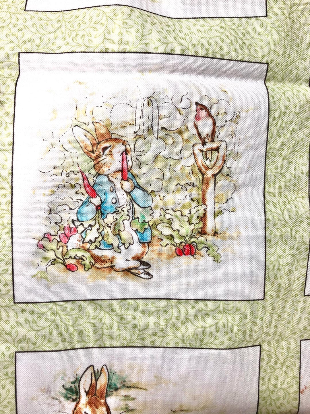 Beatrix Potter Tales of Peter Rabbit Cotton Fabric OOP HTF - Etsy