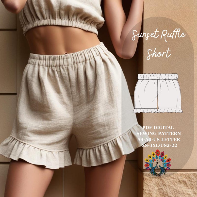Ruffle Shorts - Etsy
