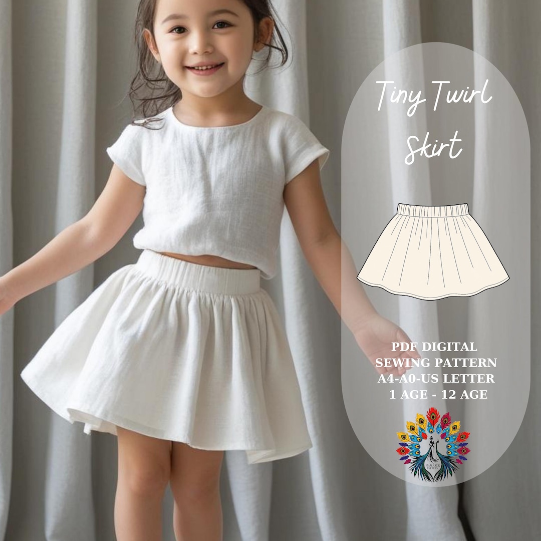 Girls Skirt Sewing Pattern PDF | Easy Twirl Skirt Pattern | Digital ...