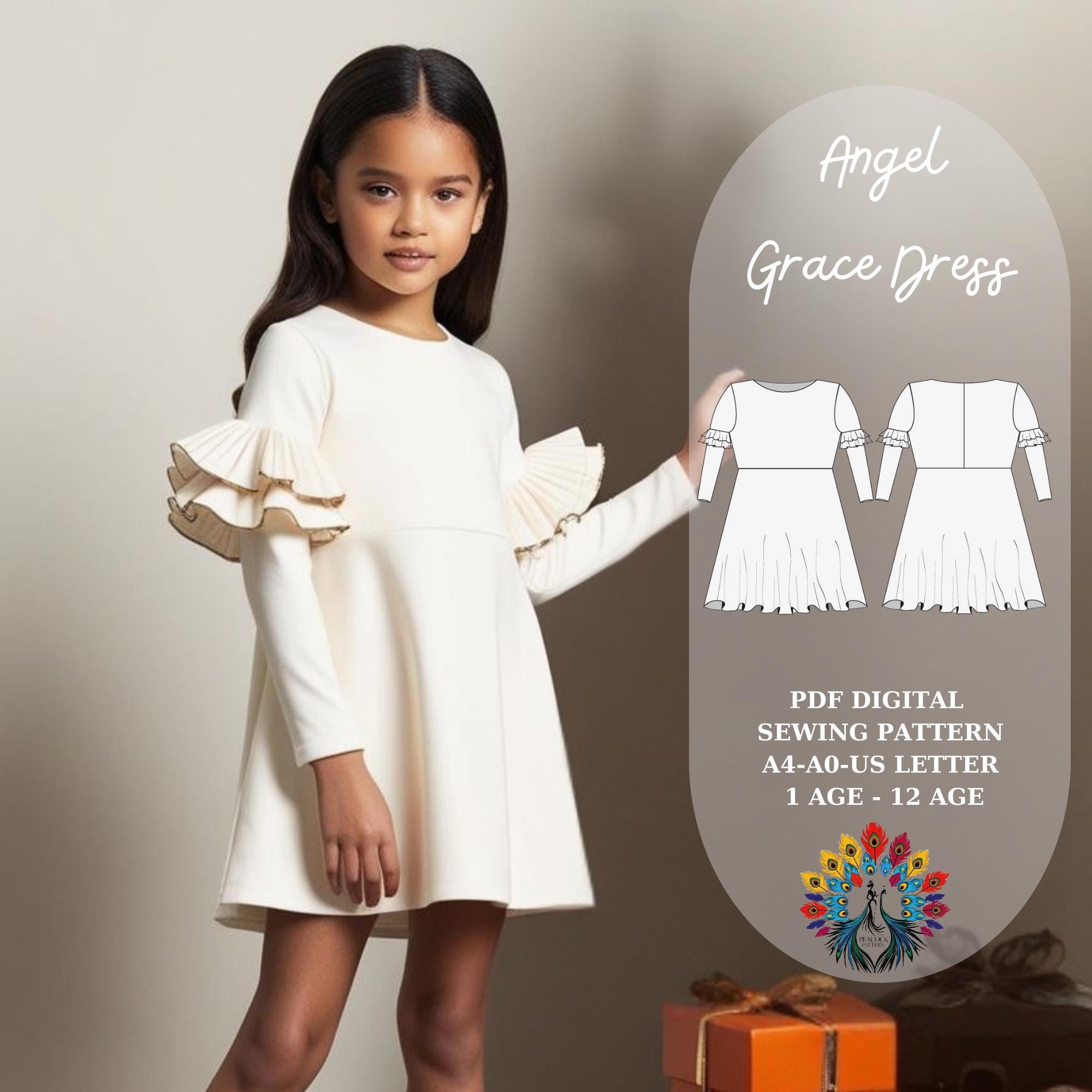 Angel Grace Dress Pattern - Elegant and Stylish Girls Dress Design ...