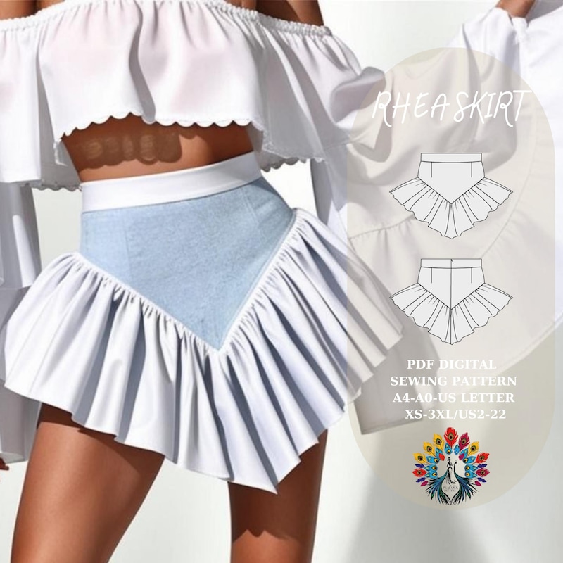 Ruffle Skirt Pattern - Etsy