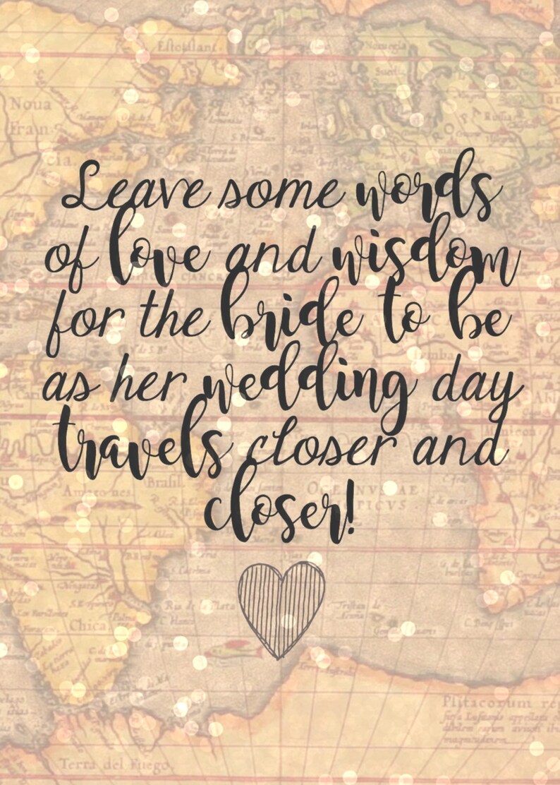 Advice for the Bride & Groom Card - Etsy