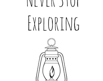 Never Stop Exploring Sign - Etsy