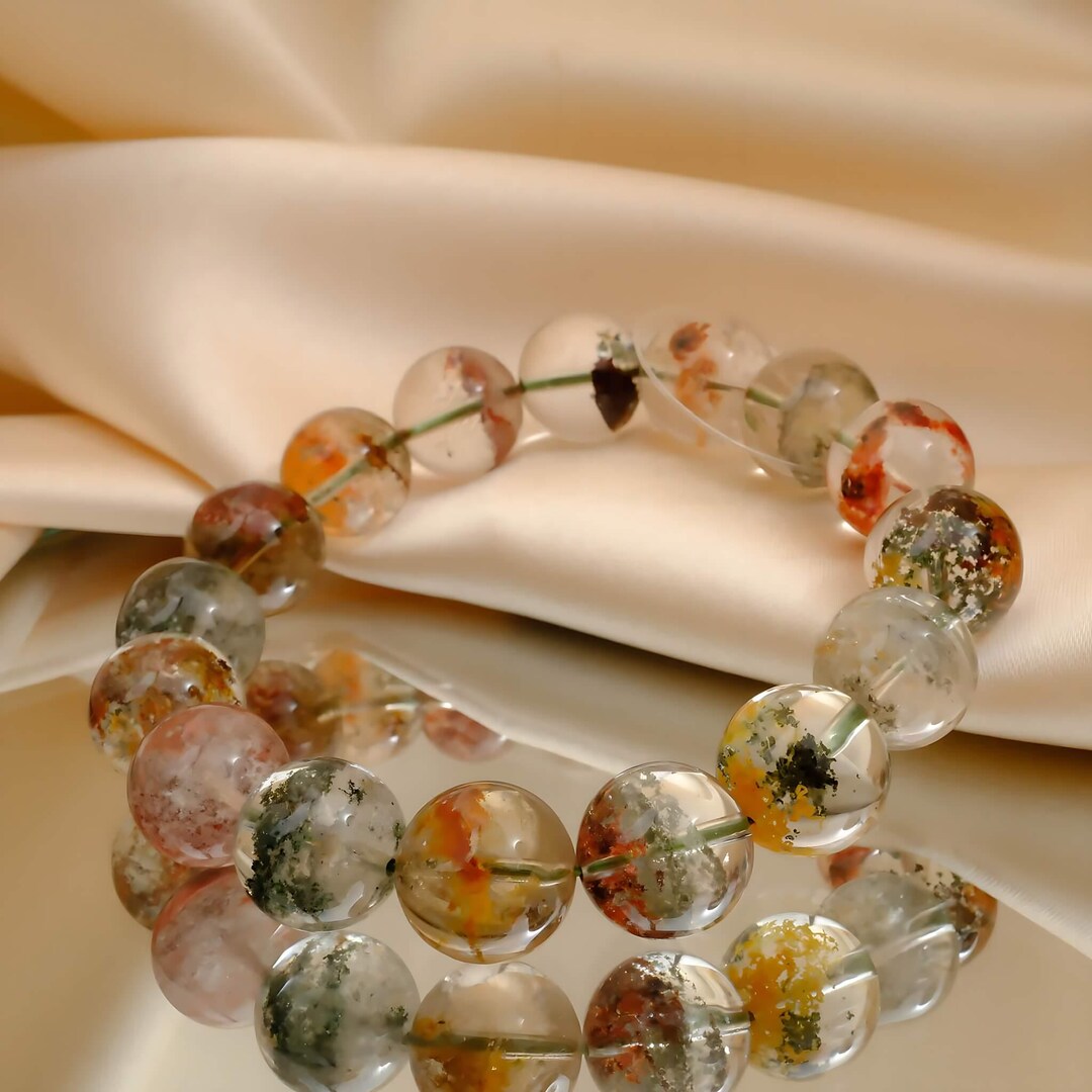 Garden Quartz Natural Stone Bracelet 11/12mm Zodiac & Chakra Jewelry ...