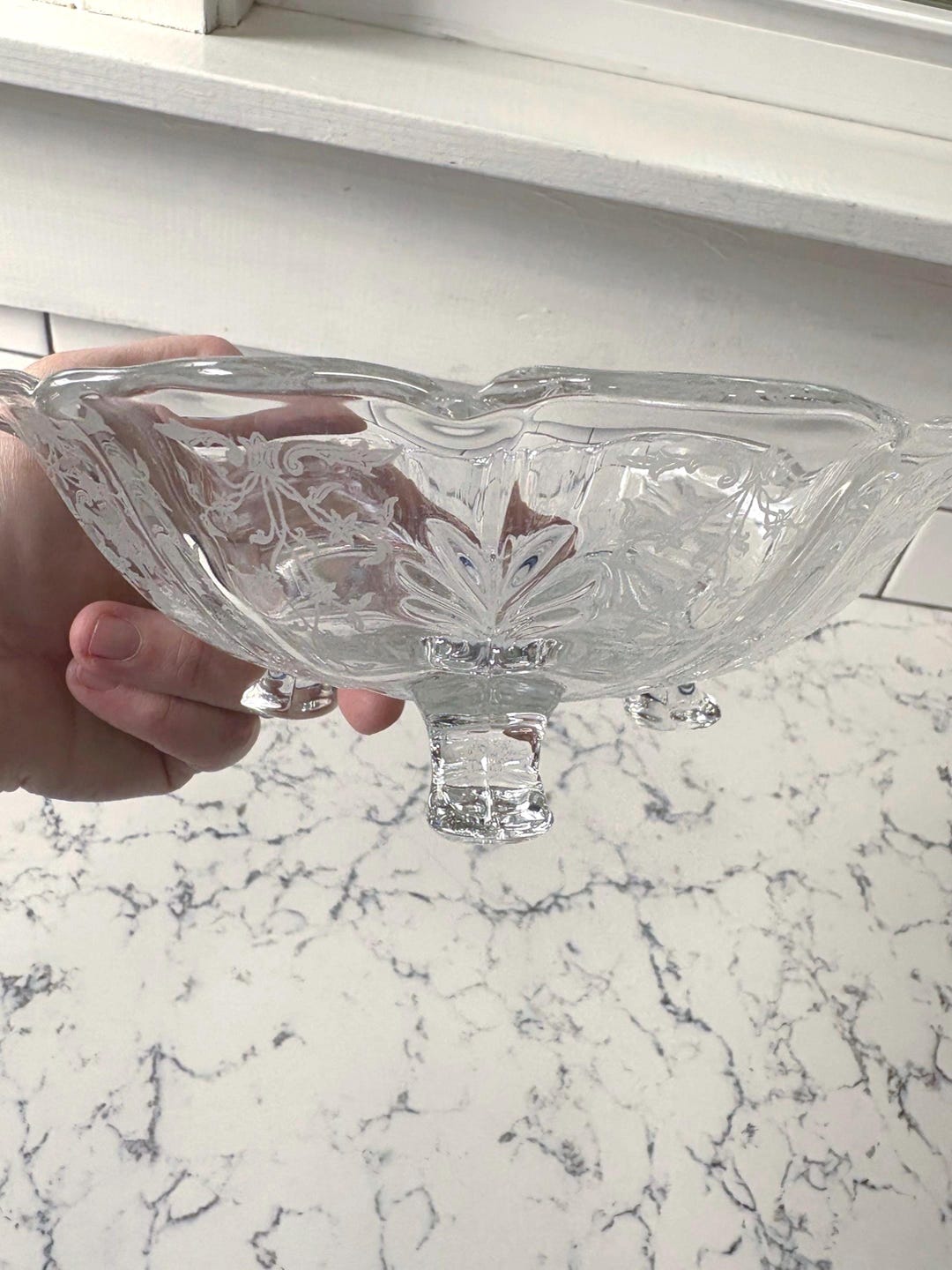 Vintage Footed Fostoria “navarre” Glass Bowl; Baroque Style. Cir. 1937 ...
