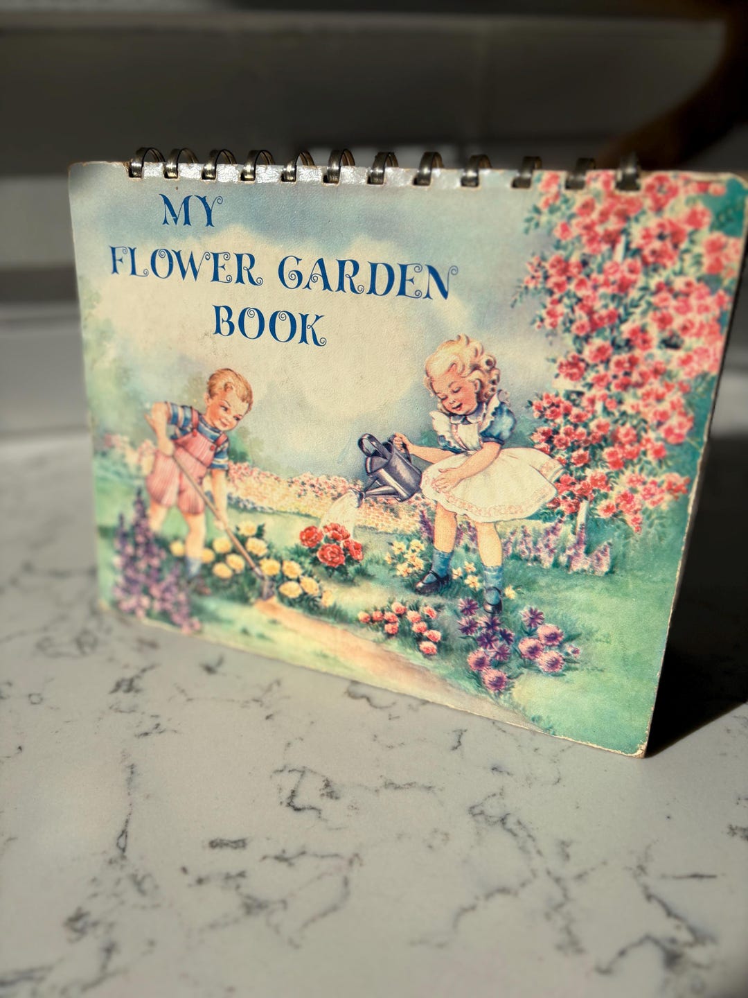 Vintage “my Flower Garden Book” Large Die Cut Board Book by Vaughn ...