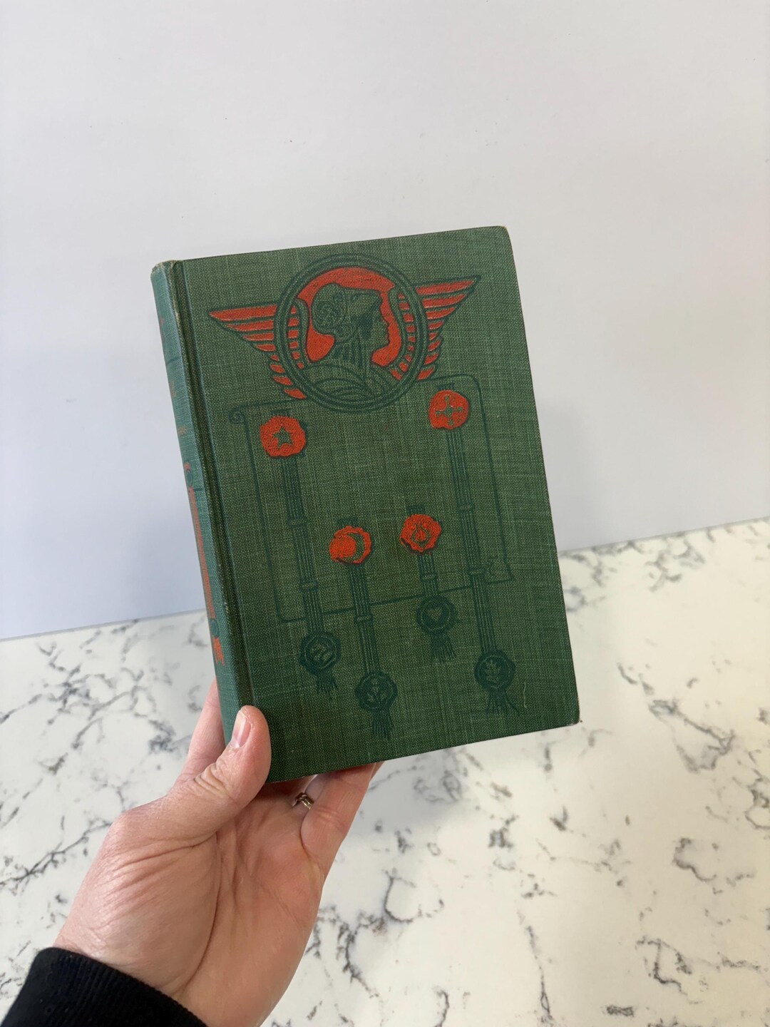 Vintage Green Linen Book “inez; a Tale of the Alamo” by Augusta J ...