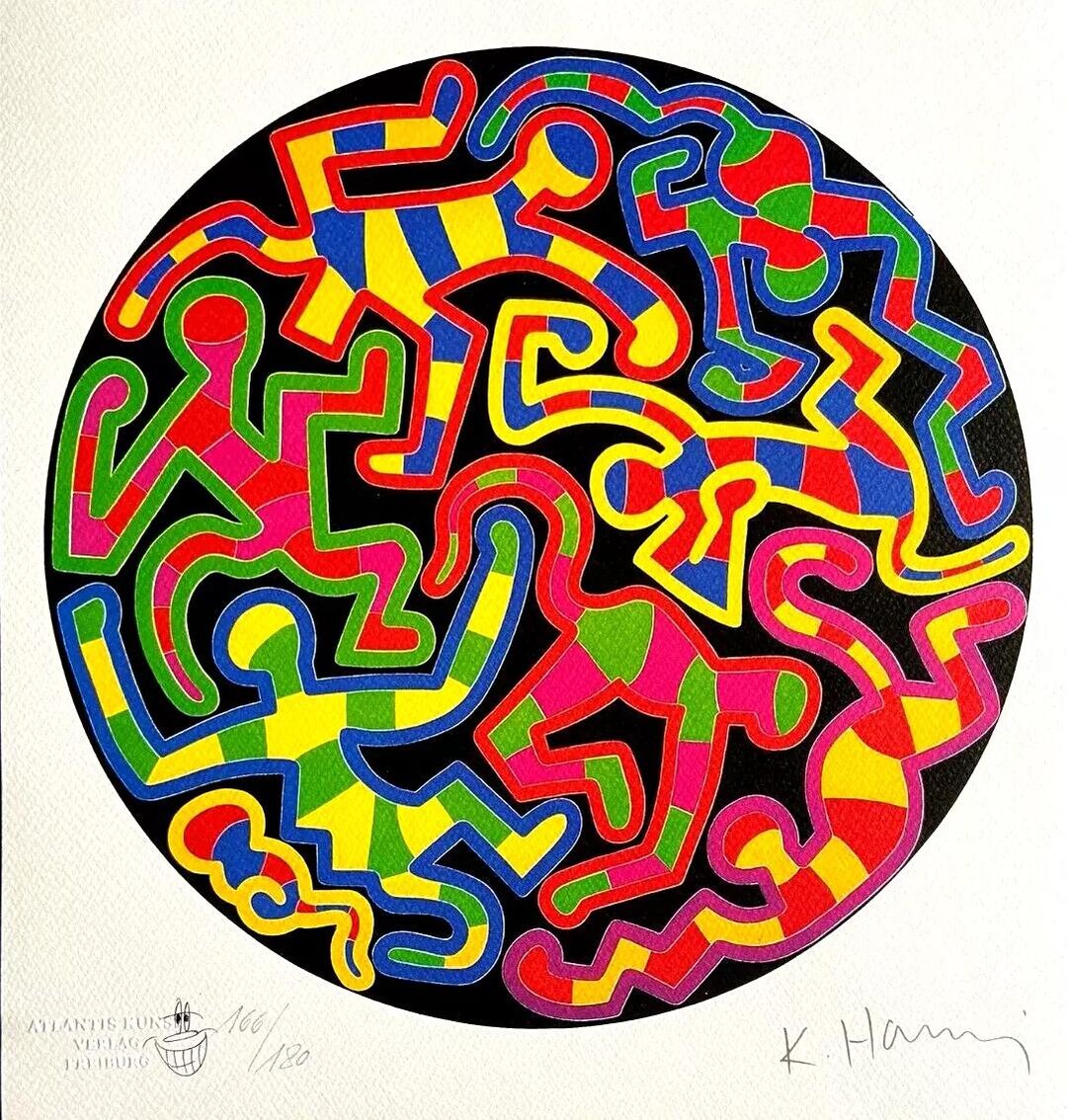 Keith Haring "monkey Puzzle" COA, Chromolithograph, Limited Edition ...