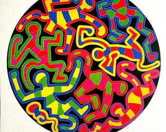 KEITH HARING * Monkey Puzzle * 50 X 35 Cm * Signed Lithograph * Art ...